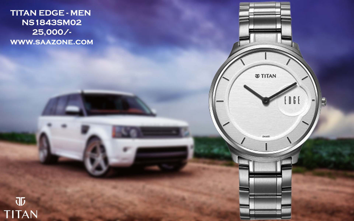 Titan Edge Metal Silver Dial for Men 1843SM02 – saazone-kenya