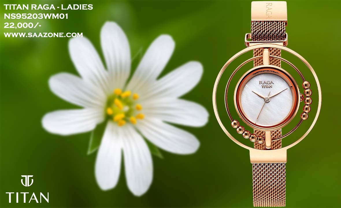 Titan Raga Delight Mother Of Pearl Dial for Ladies 95203WM01 – saazone ...