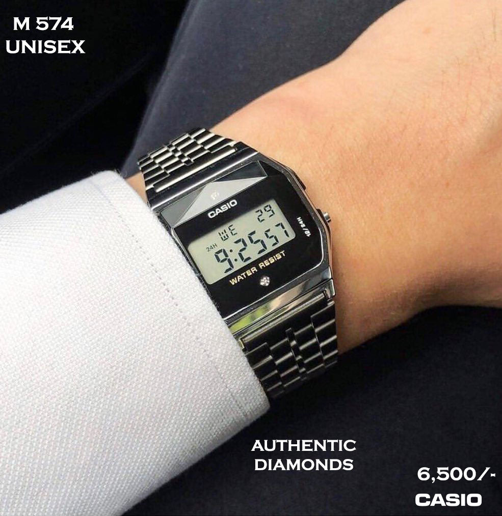 Casio Vintage Casio with Authentic Diamonds M 574 – saazone-kenya